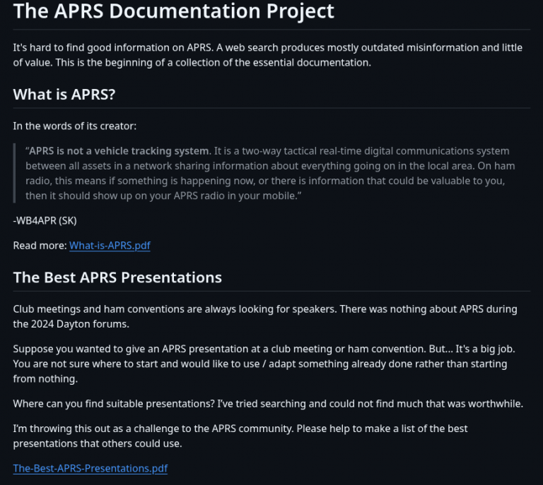 Rediscover APRS with the APRS Documentation Project by WB2OSZ - Hamradio.my